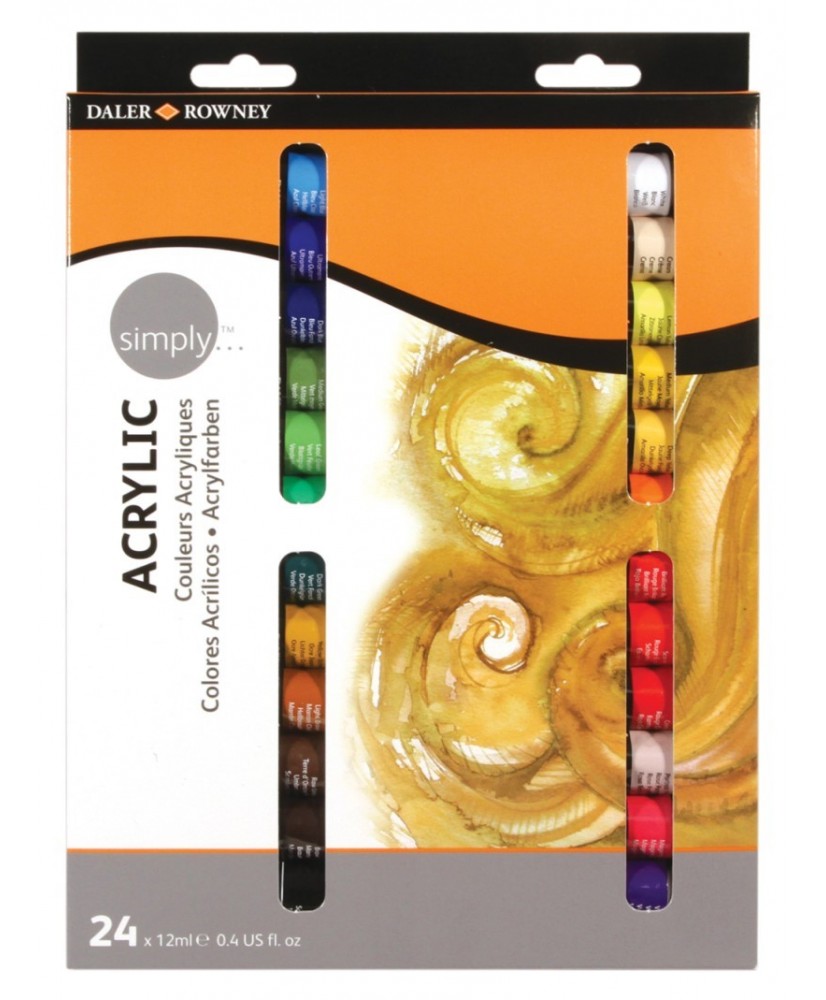 Set Simply Acrilicos 24 colores Daler-Rowney